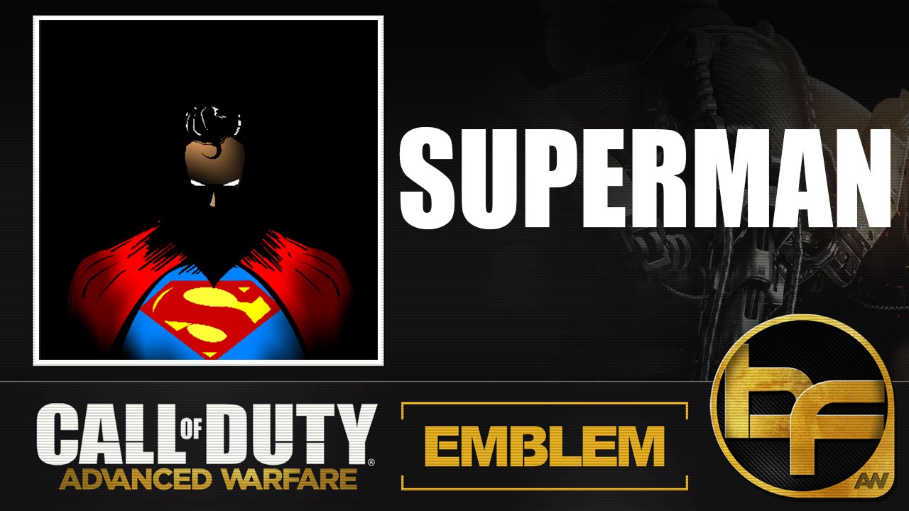 COD Advanced Warfare Emblem Tutorial #13 - Superman - YouTube