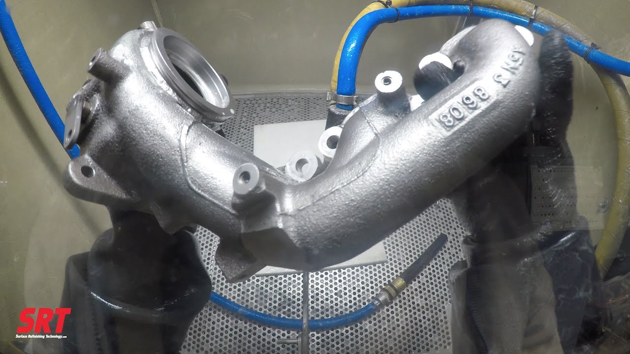 Cleaning a Nissan GT-R Manifold/Turbofold by Vapor Honing | Surface ...