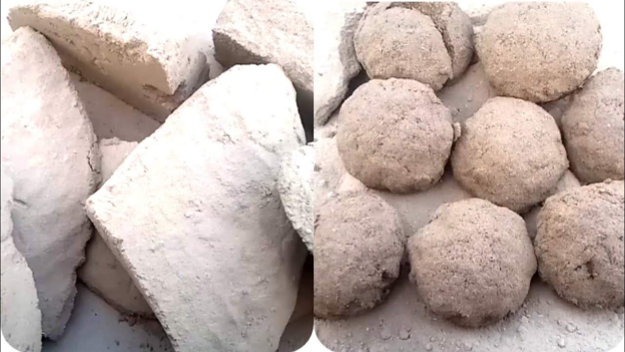 ASMR|| soft dirt slabs dry crumbling on floor! wet ball crumbling and ...