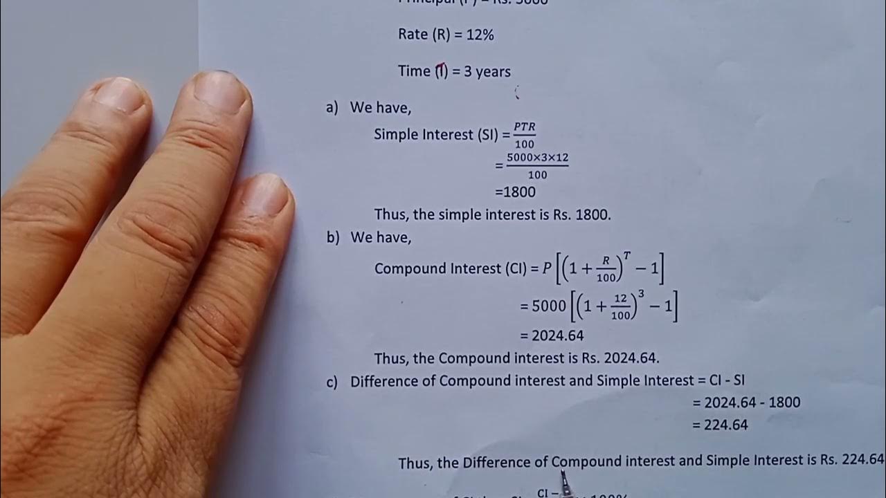 Compound Interest class 10 part 1 - YouTube