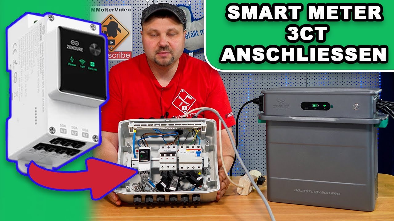 Smartmeter installieren | Zendure Smartmeter einbauen, anschließen und einrichten | Zendure 3CT ...