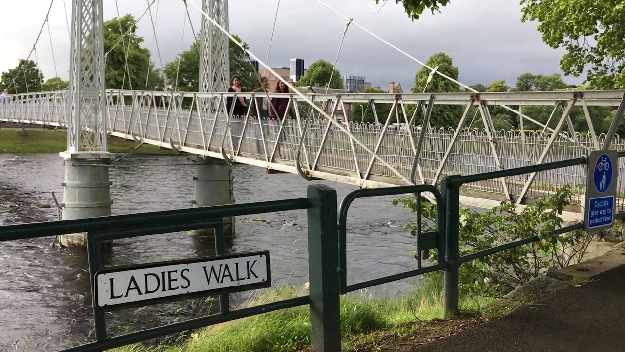 Ladies walk across the bridge - YouTube