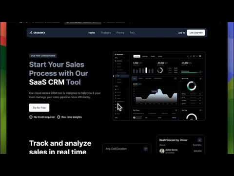 CRM Landing Page for design for Shadcnkit a ui kit for shadcn/ui - YouTube