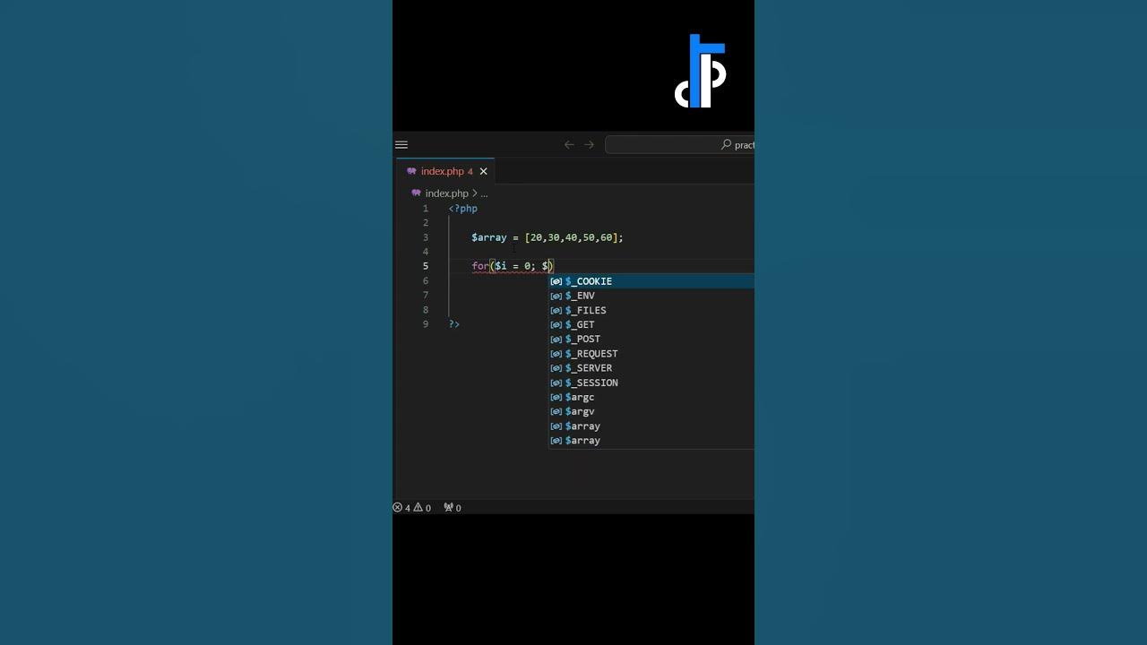 Print Array Using Loop In Php Coding Php Code Tutorial Youtube