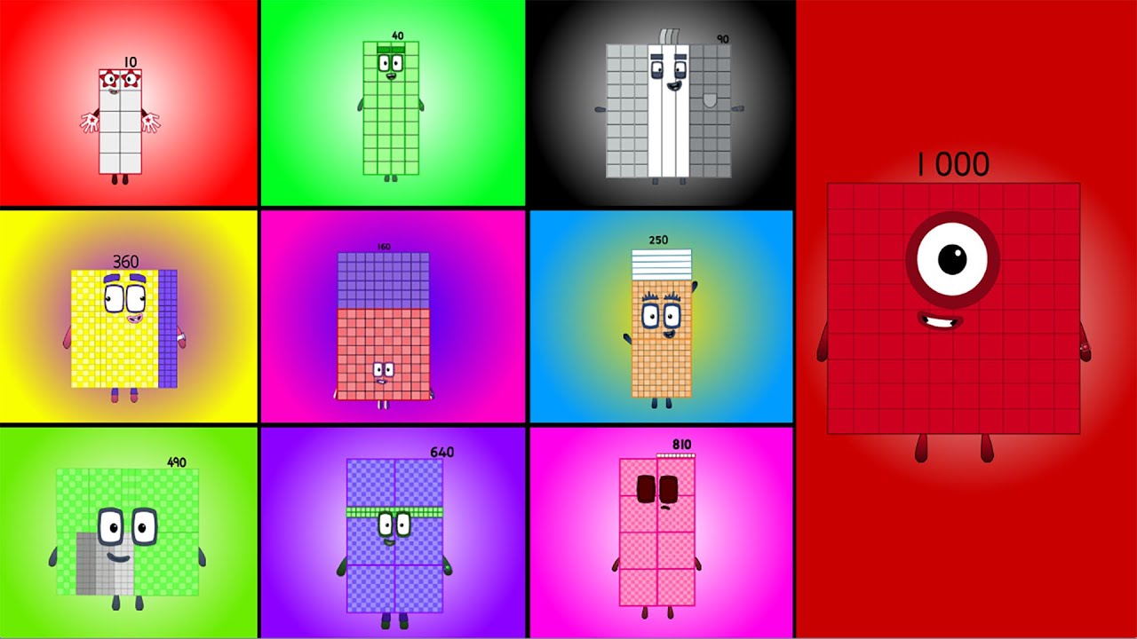 Numberblocks Band but more oblongs (sound improvement and fixed 1000 ...