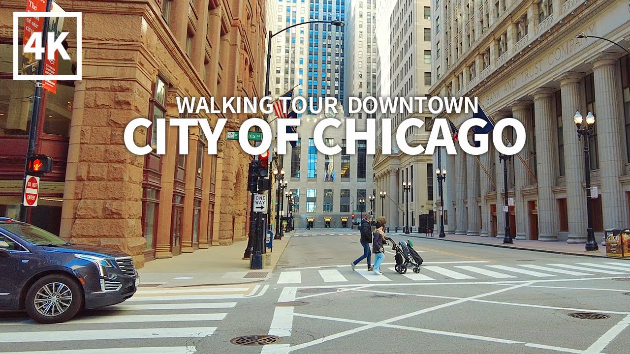 [4K] CHICAGO - Walking Tour Downtown, Sunday Morning, Randolph Street ...