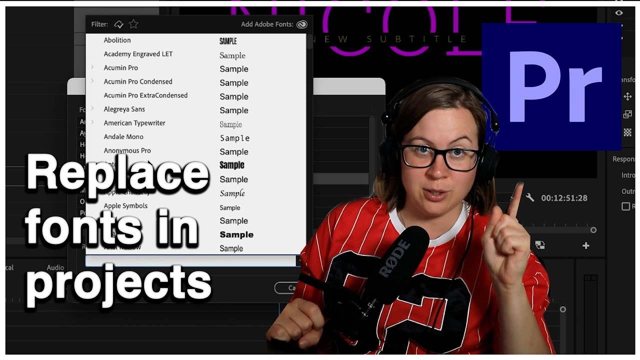 How To Replace All Fonts In All Projects In Premiere Pro YouTube How To Replace All Fonts In All Projects In Premiere Pro YouTube