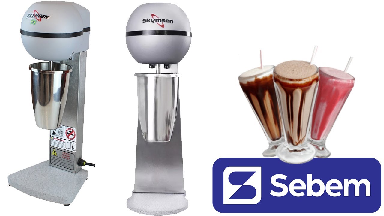 Mixer de Milk Shake com Copo 800ml Inox 1 Haste Skymsen - YouTube