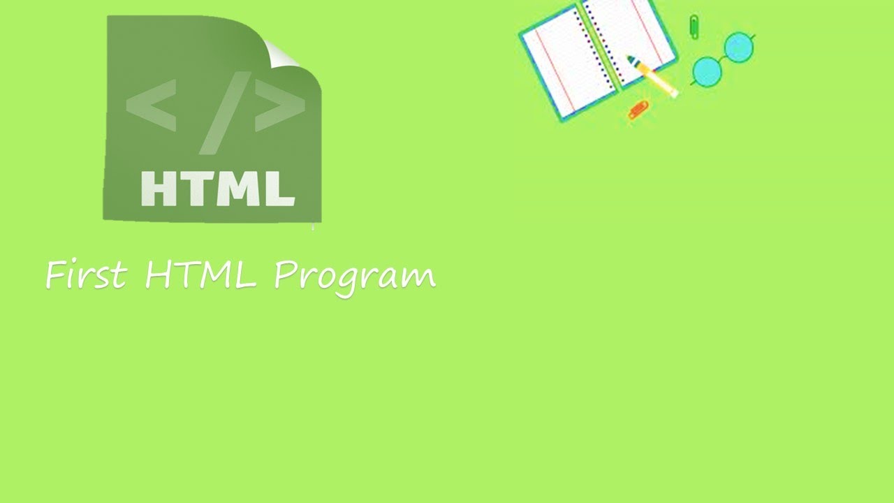 1 First Html Program Youtube