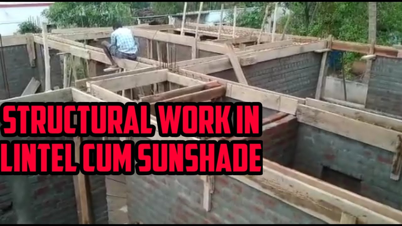 "Structural Work In Lintel Cum SunShade" | Reinforcement Work in Lintel ...