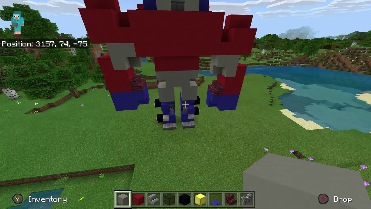 building optimus prime on minecraft - YouTube