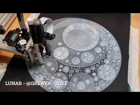 "lunar" plot, creative coding session on this minimalistic art generator - YouTube