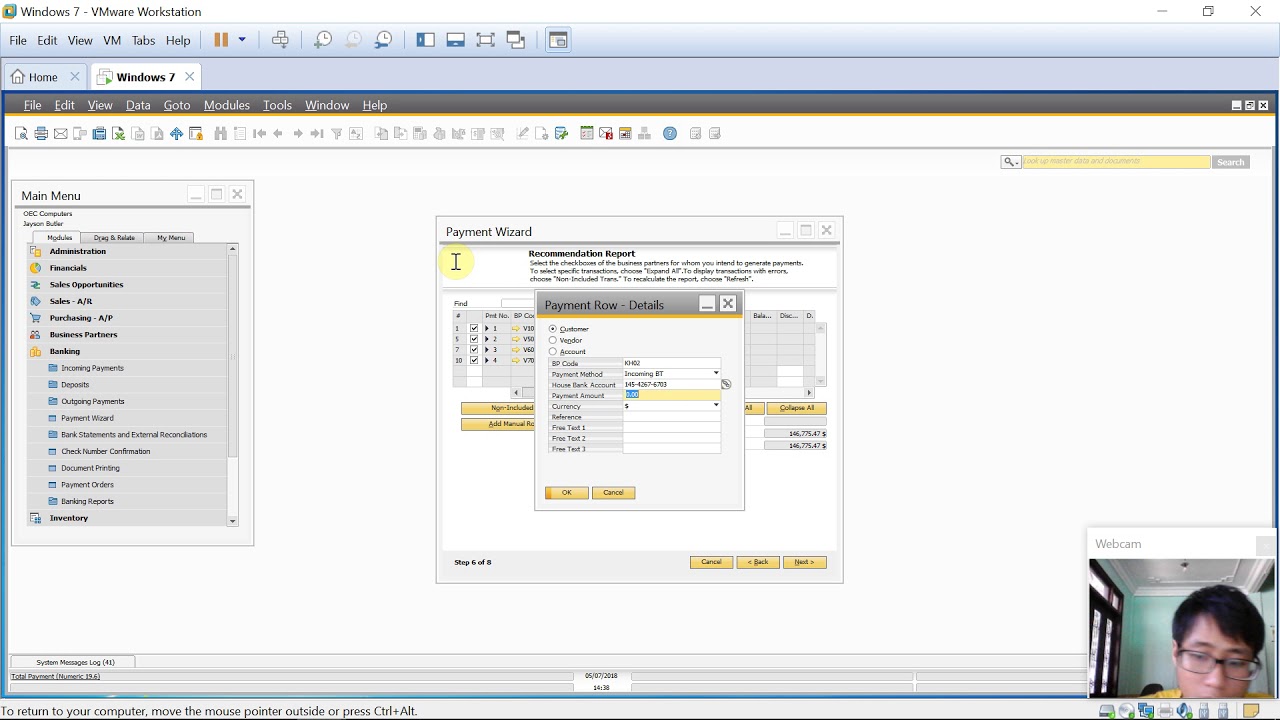 Banking payment wizard - YouTube