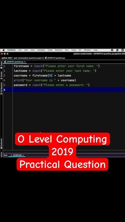 O Level Past Papers O Level Computing 2019 Paper 2 Task 2 Coding Programming Python Olevel 9266