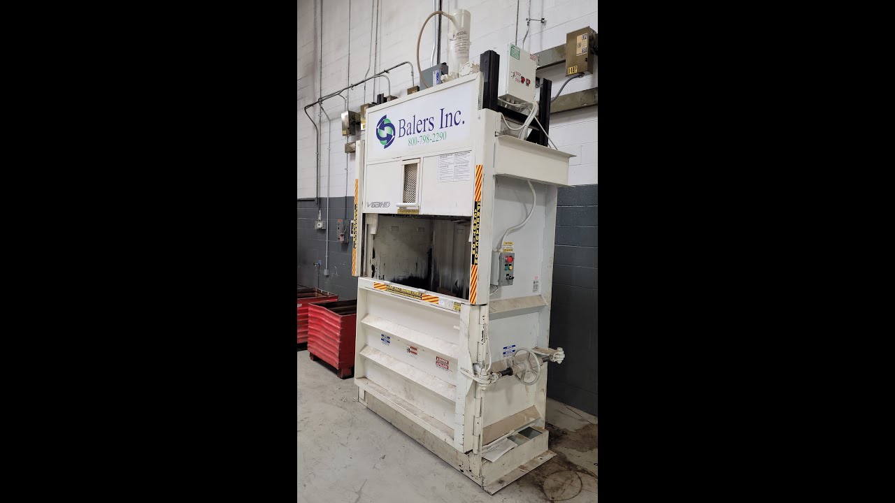 BACE Model V63HD Vertical Baler (M2128) - YouTube