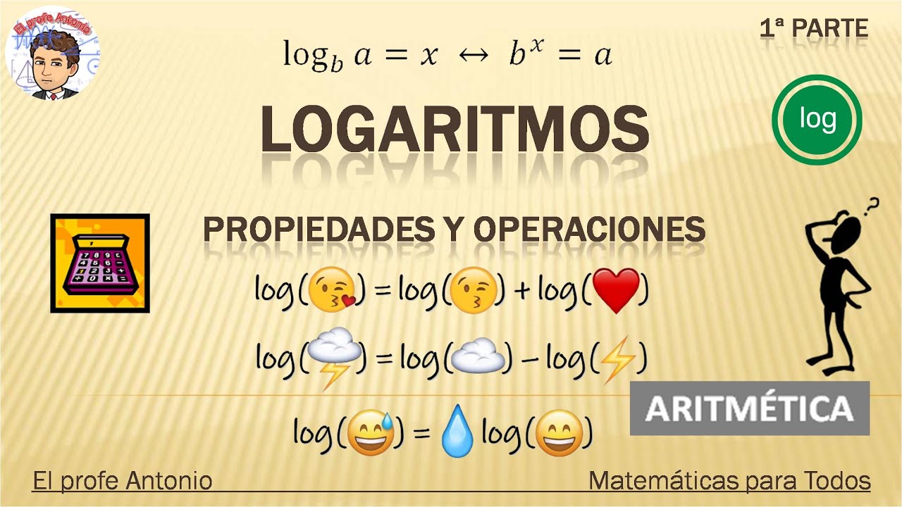 Cómo calcular el LOGARITMO de un número PASO a PASO aplicando la ...