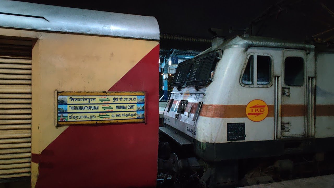 Offlink From NR with SR Train : Tughlakabad WAP-7 with 16332 TVC - CSMT ...