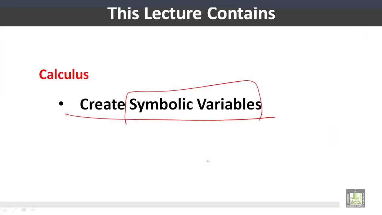 Computer for Engineers - C5 - L1 : Symbolic Variables (1) - YouTube