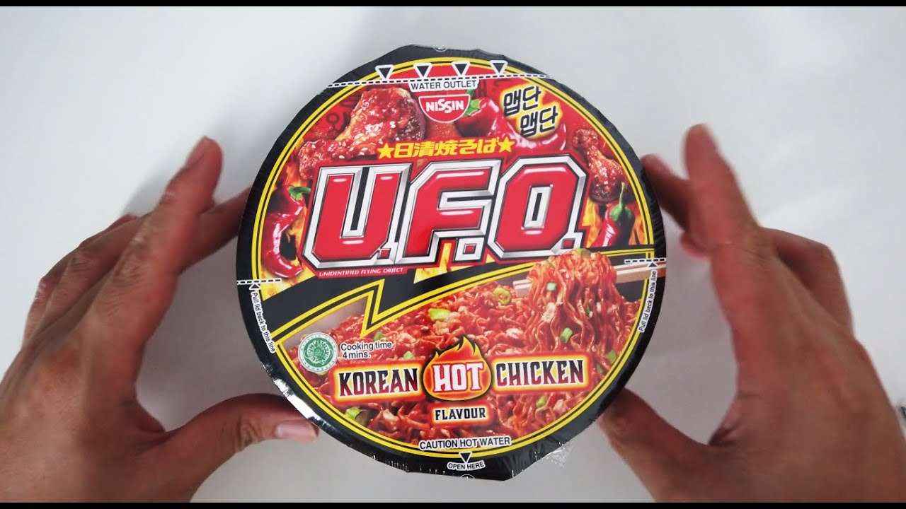 Nissin UFO ASMR - Korean Hot Chicken Flavour Instant Noodles - YouTube