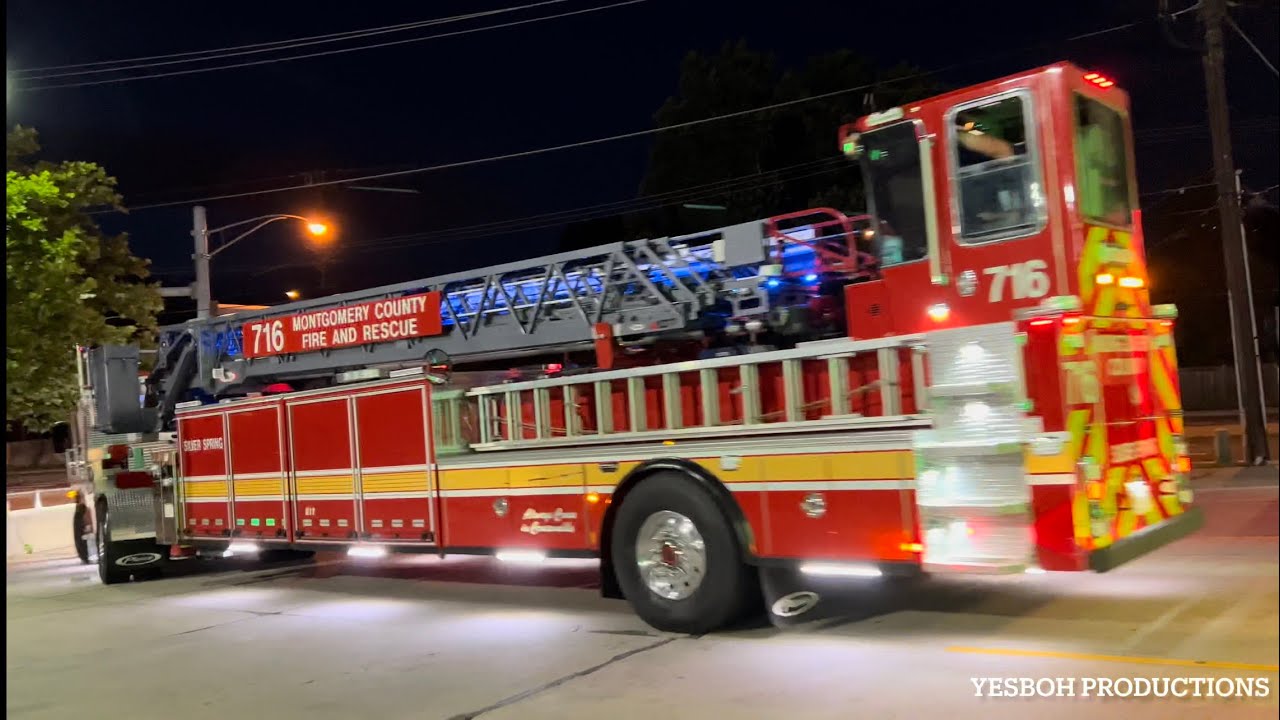 MCFRS New Truck 716 Proceeding To Fire Alarm - YouTube