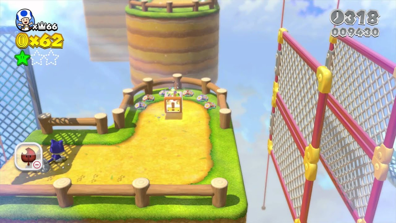 Let's Play: Super Mario 3D World, World 3 - 2: Chain-Link Charge - YouTube
