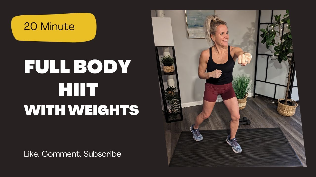 20 Minute Full Body HIIT with Weights No Repeat-#18 - YouTube