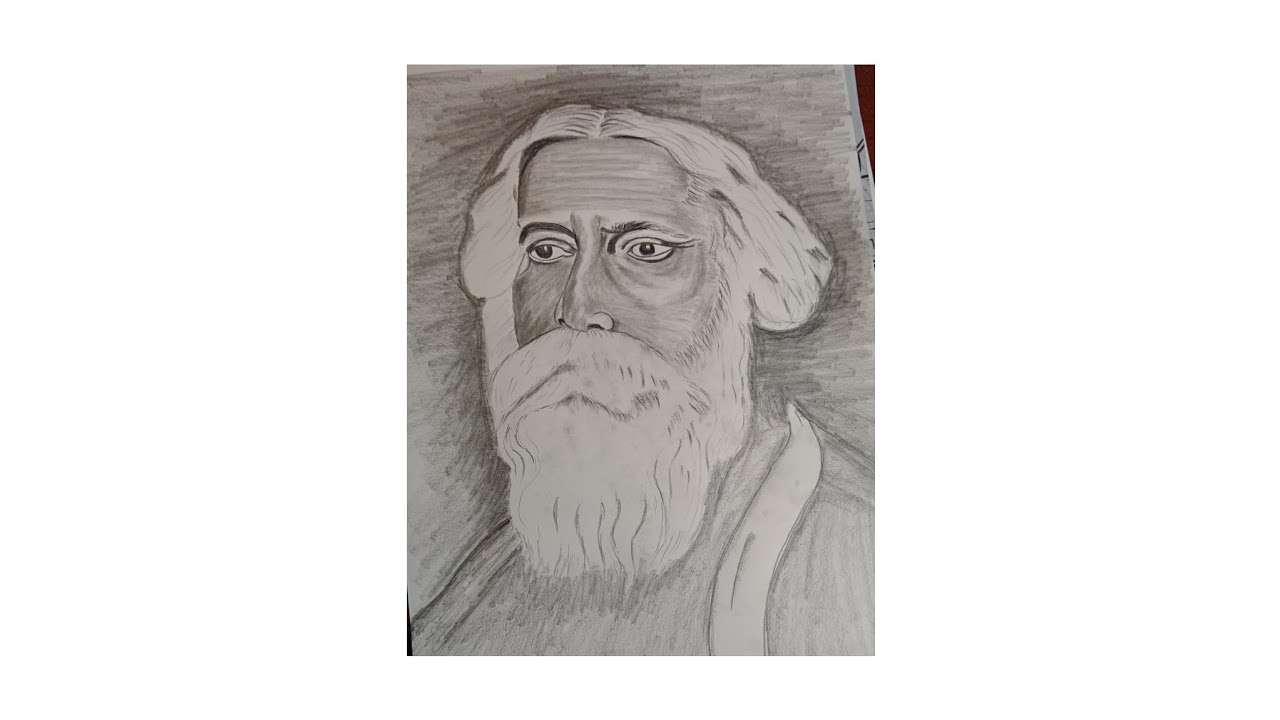 How to draw Rabindranath Tagore||Step by step||Sachin art &crafts - YouTube