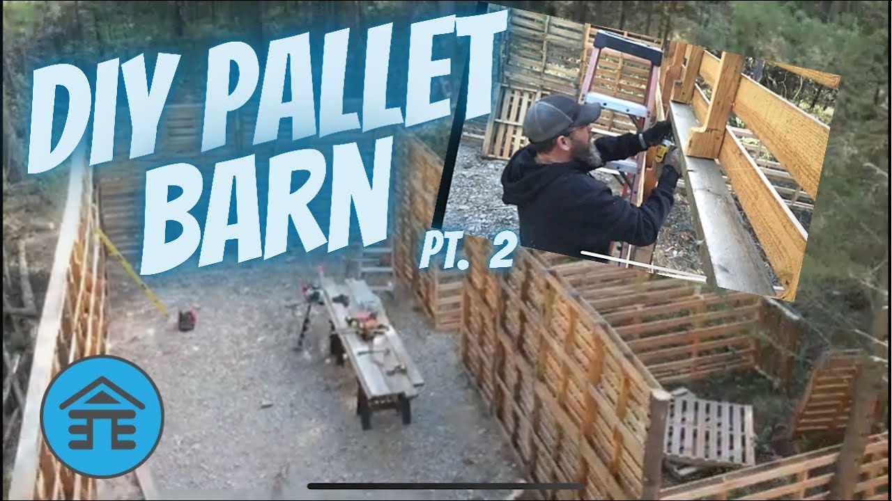 DIY pallet wood barn build - YouTube