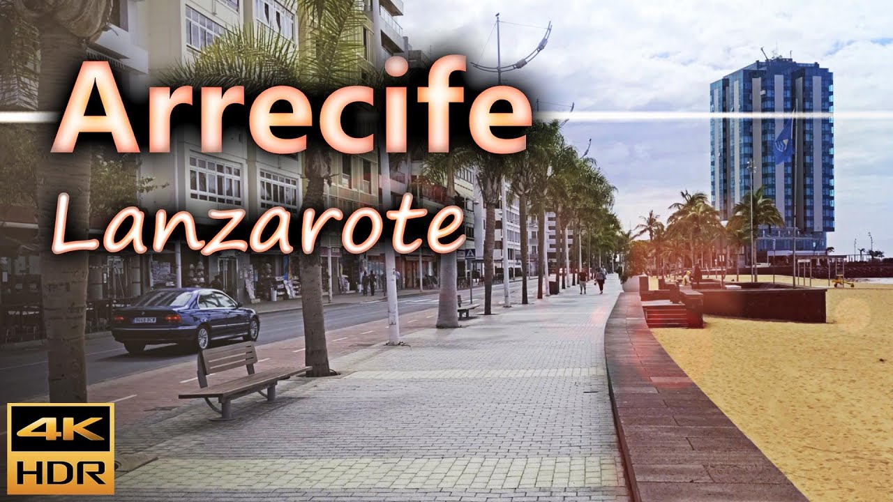 Arrecife, the capital city of Lanzarote / Lanzarote, Spain / 4K HDR ...
