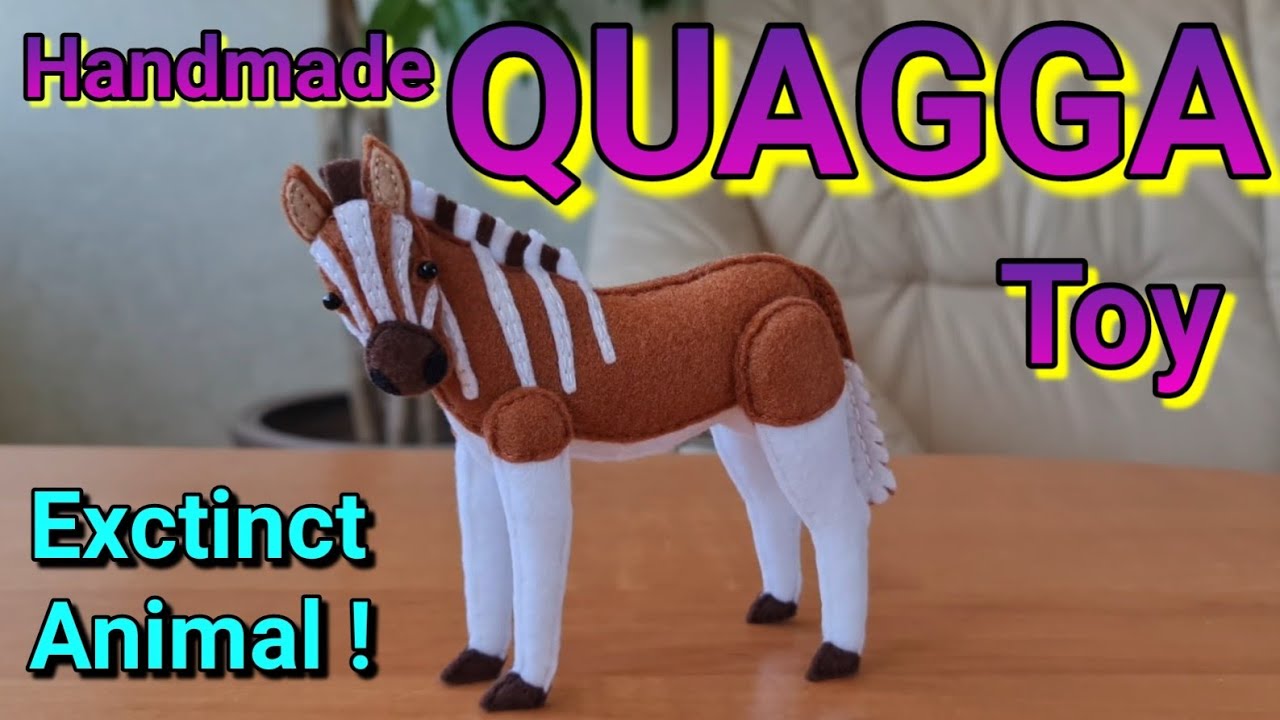Handmade QUAGGA🦓 / Extinct Animal / Felt Animal Toy / Home Decor ...