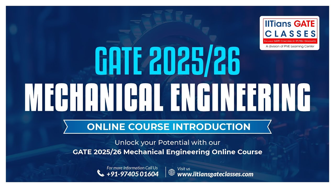GATE 2025/26 Mechanical Engineering | ME Live Coaching | Introduction ...
