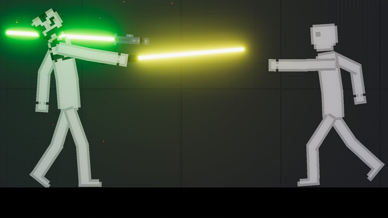 People throwing lightsabers at each other In People Playground - YouTube