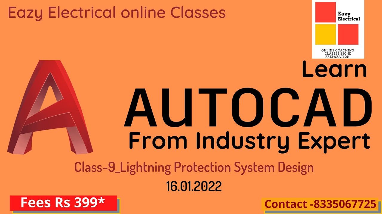Lightning Protection System Design on AutoCAD I Autocad Class-9 I Eazy ...