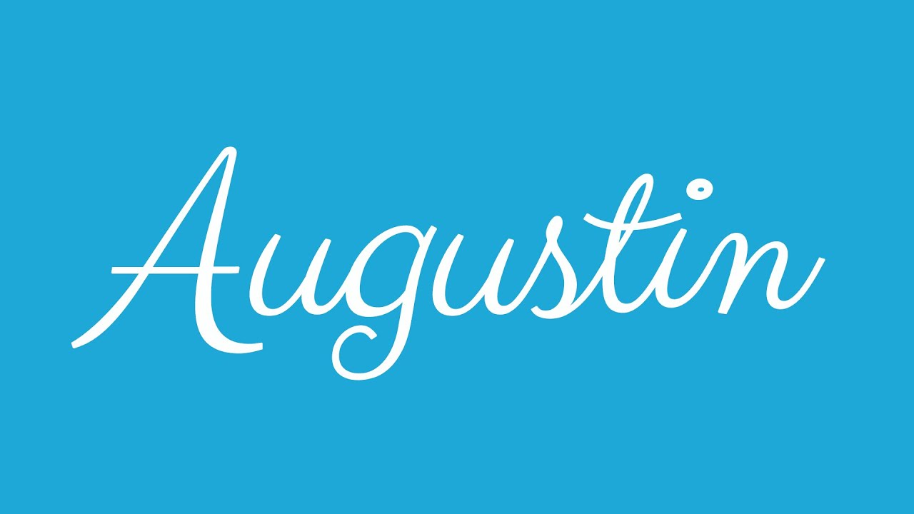 Learn how to Sign the Name Augustin Stylishly in Cursive Writing - YouTube