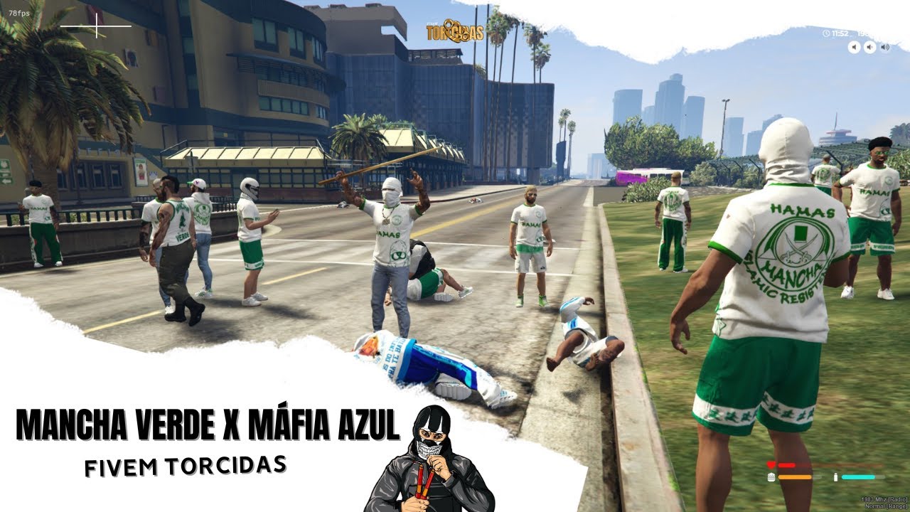 MANCHA VERDE ESPANCA A MÁFIA AZUL - FIVEM TORCIDAS - YouTube