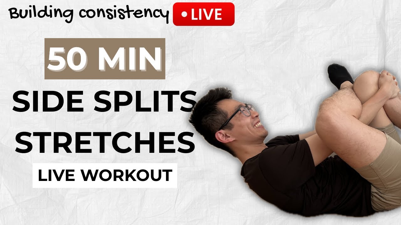Stretch With Me: Side Splits Practice Live (Home Workout, Beginner ...