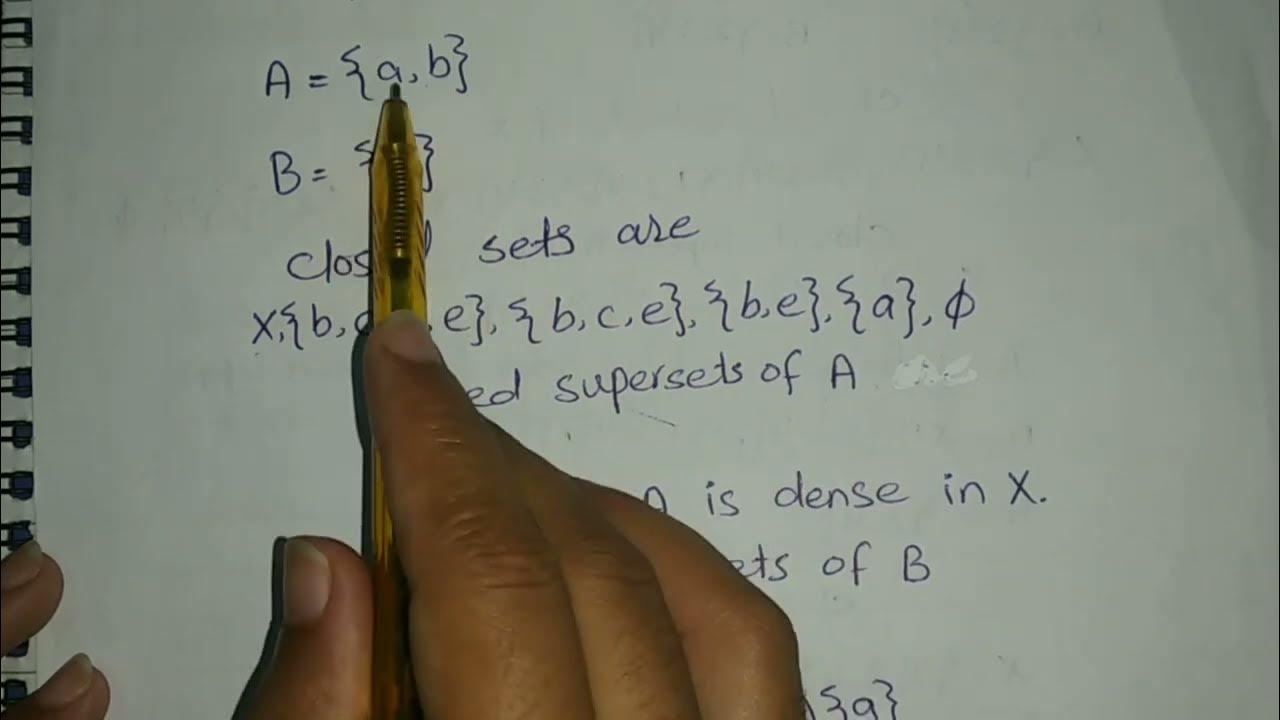 Dense set in topology | Definition+Examples |@mathacademy9052 - YouTube