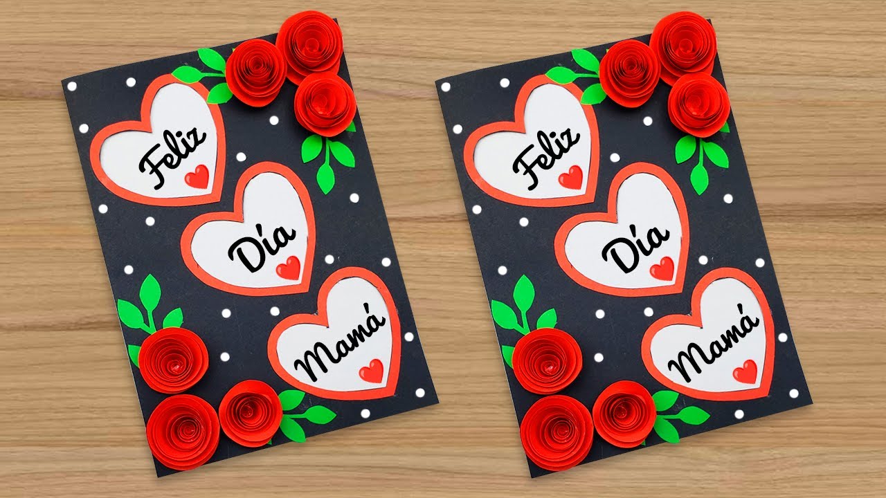 ️ Fácil y hermosa tarjeta para el día de la madre 💌Women's Dayo 💖Mother ...
