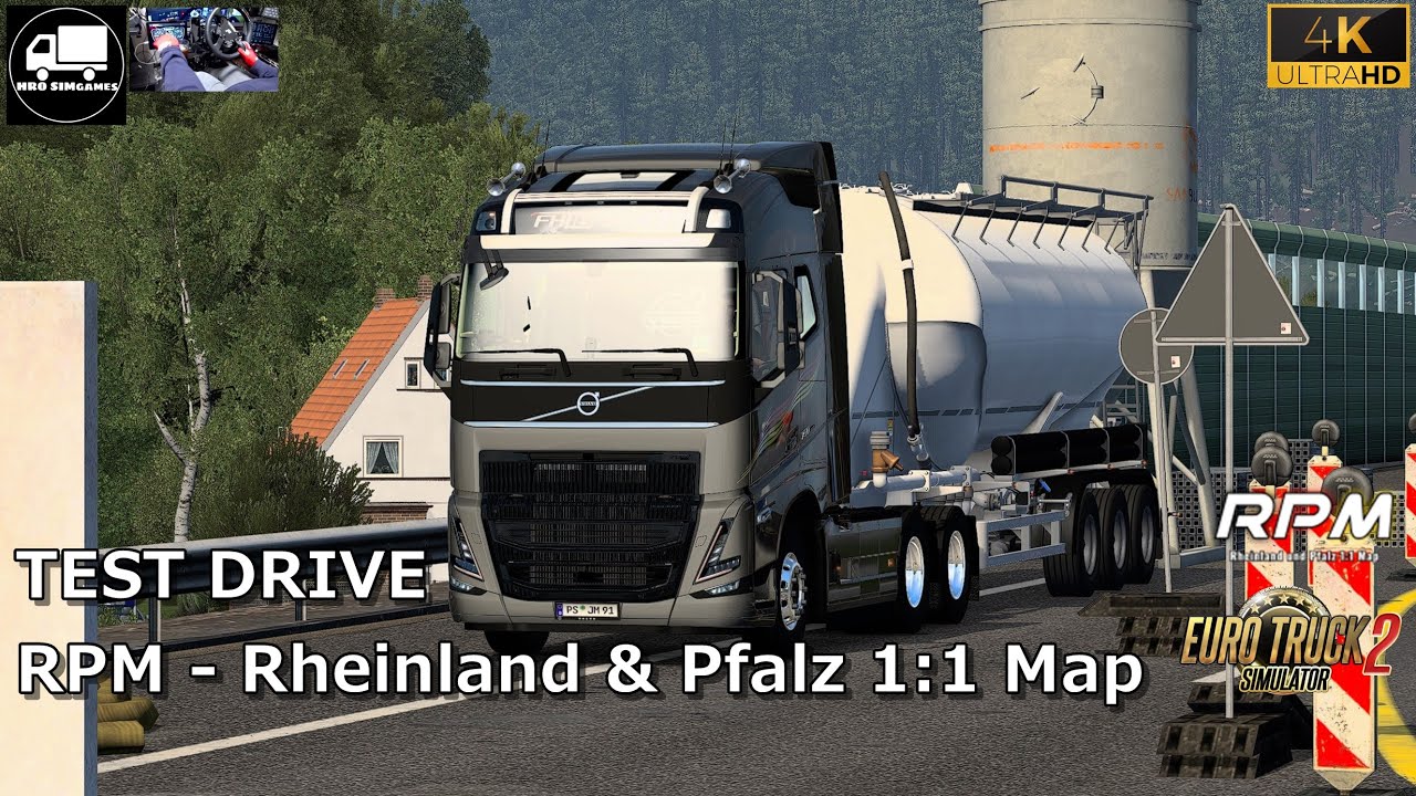 【ETS2 RPM】RPM - Rheinland & Pfalz 1：1 Map｜TEST DRIVE 【4K60p】 - YouTube