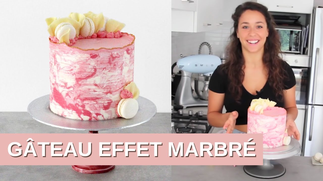 Nouvelle technique! Gâteau carré effet Marbre - YouTube