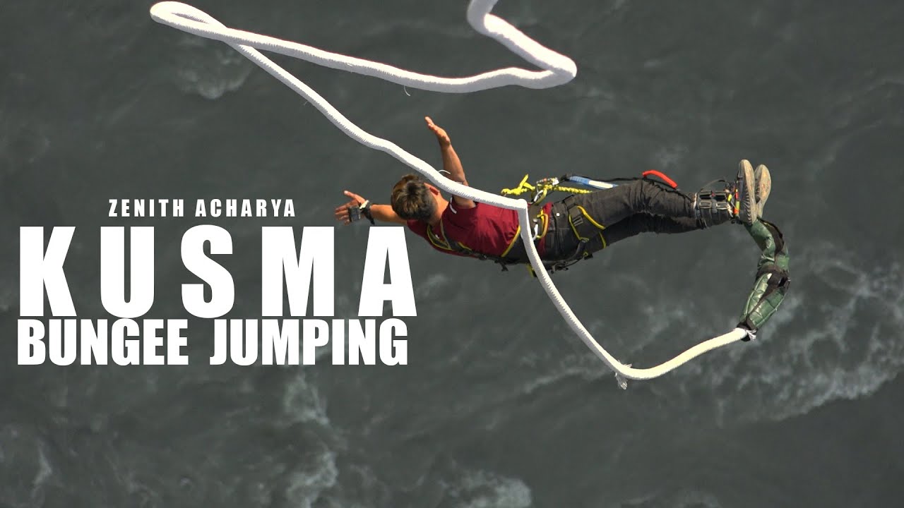 world 2nd heights Bungee Jumping | Zenith Acharya | kusma The Cliff ...