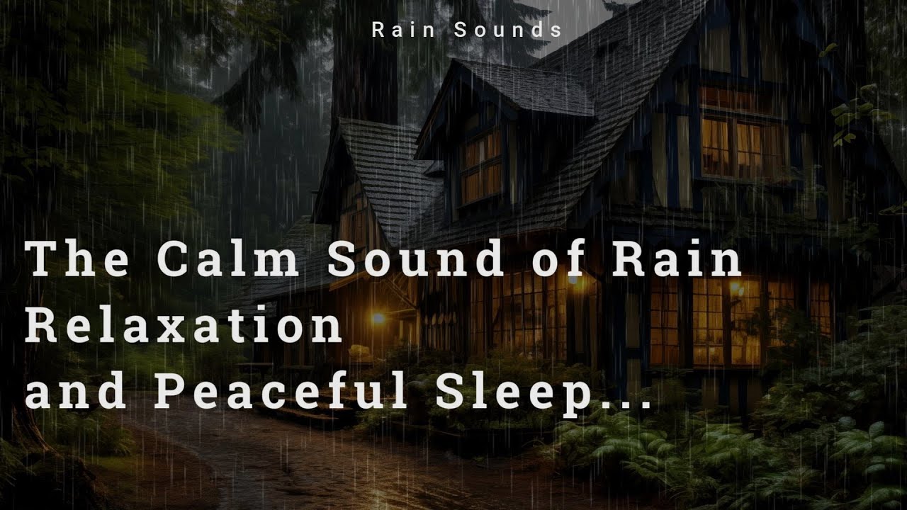 Calm Rain Sound for Relaxation. Noise of Nature for sleep. Falling ...