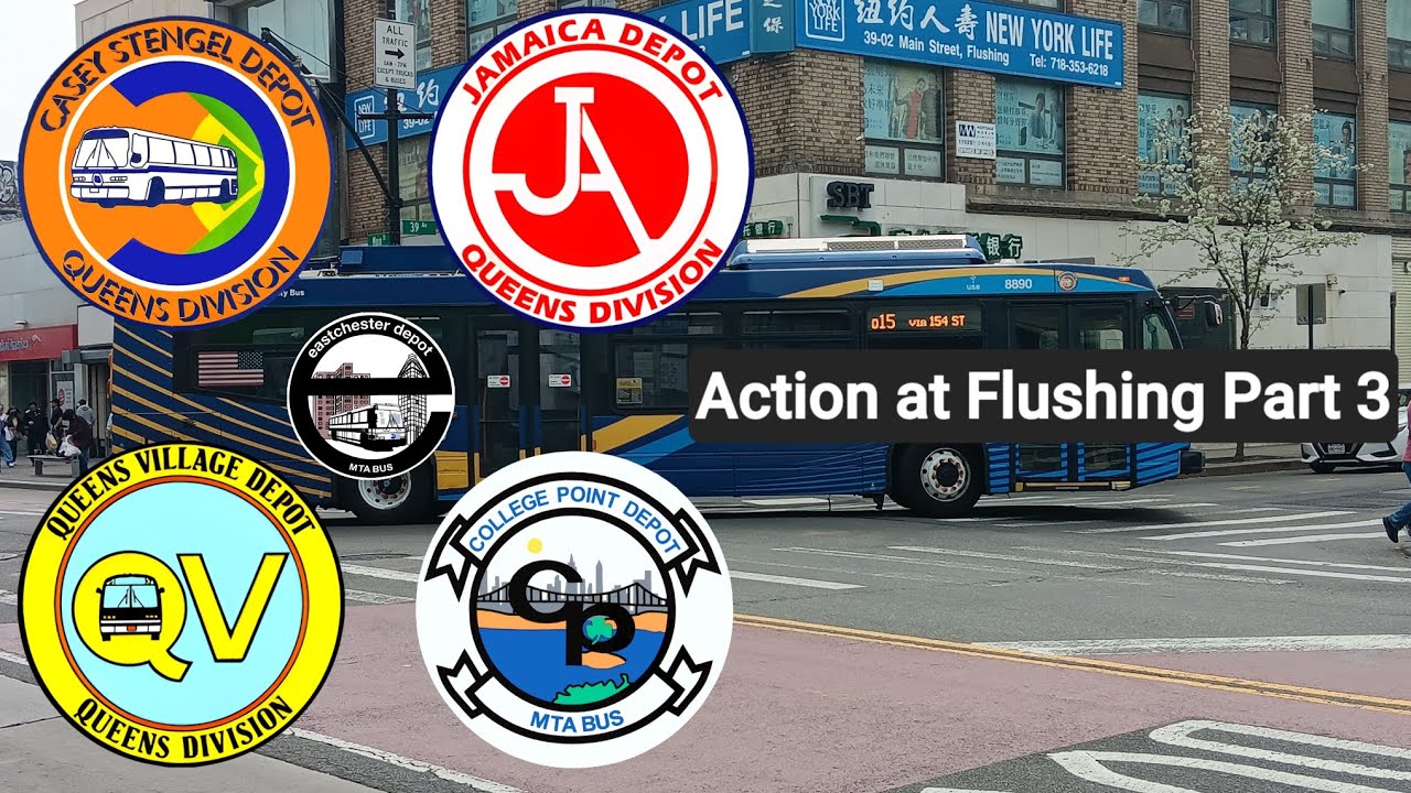 MTA/NYCT Bus Action at Flushing Part 3 - YouTube