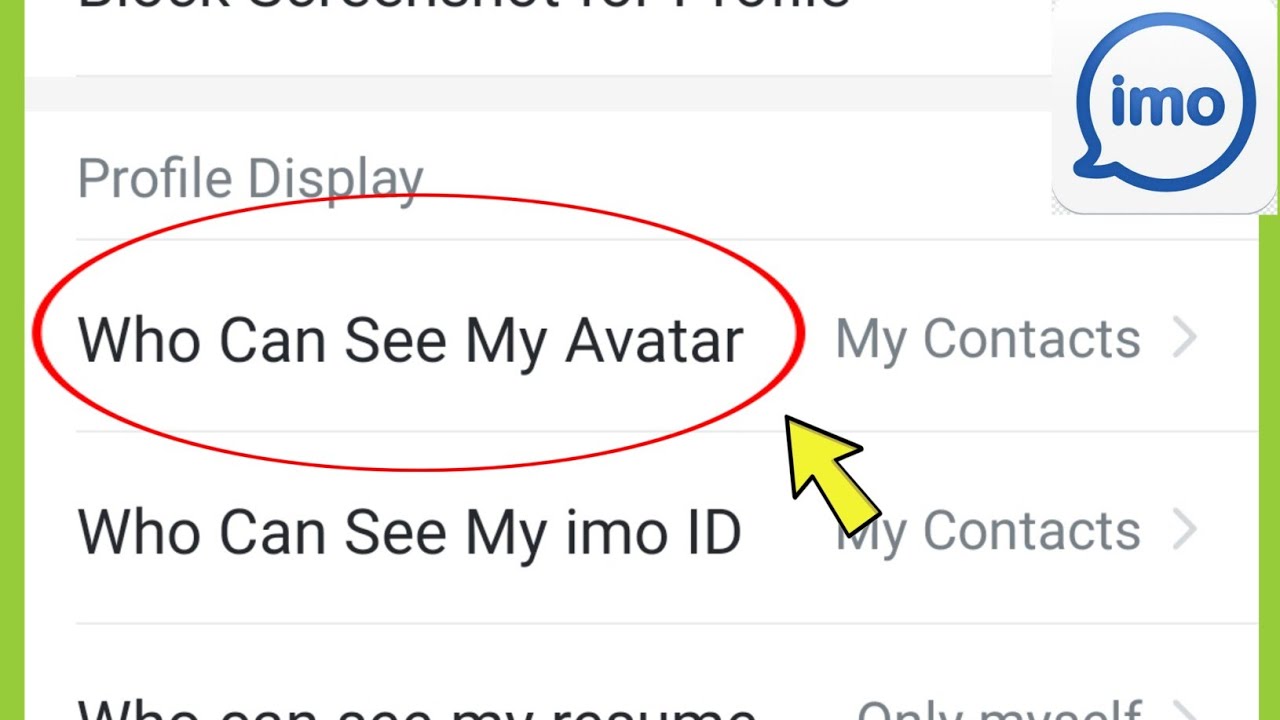 imo | Who Can See My Avatar ? - YouTube