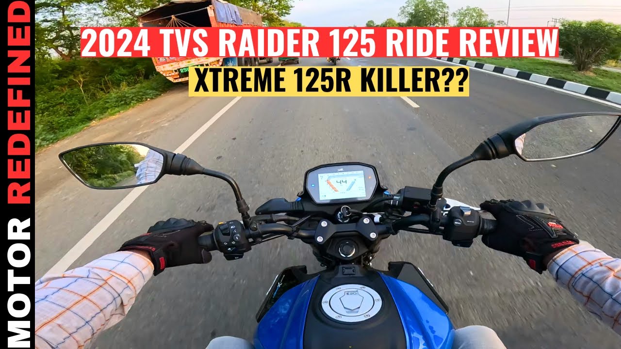 2024 TVS Raider 125 F Blue Color BT Model Ride Review | Hero Xtreme ...