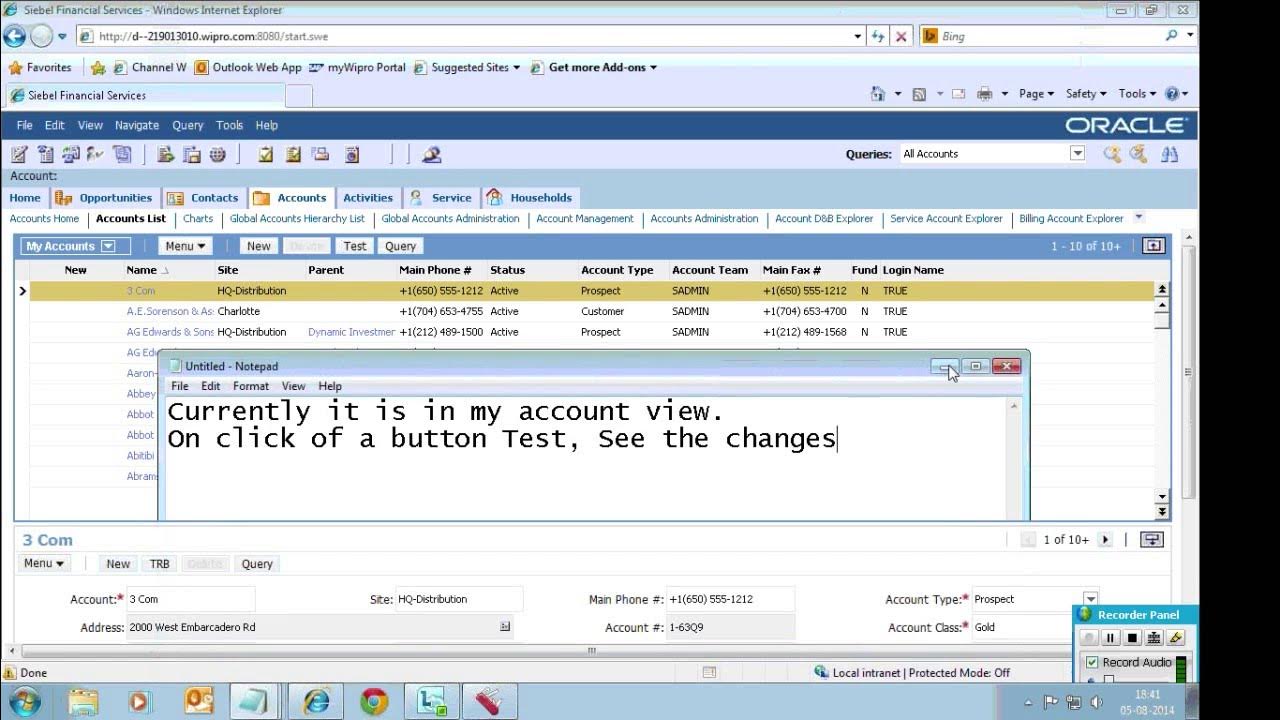 Siebel eScript example - YouTube