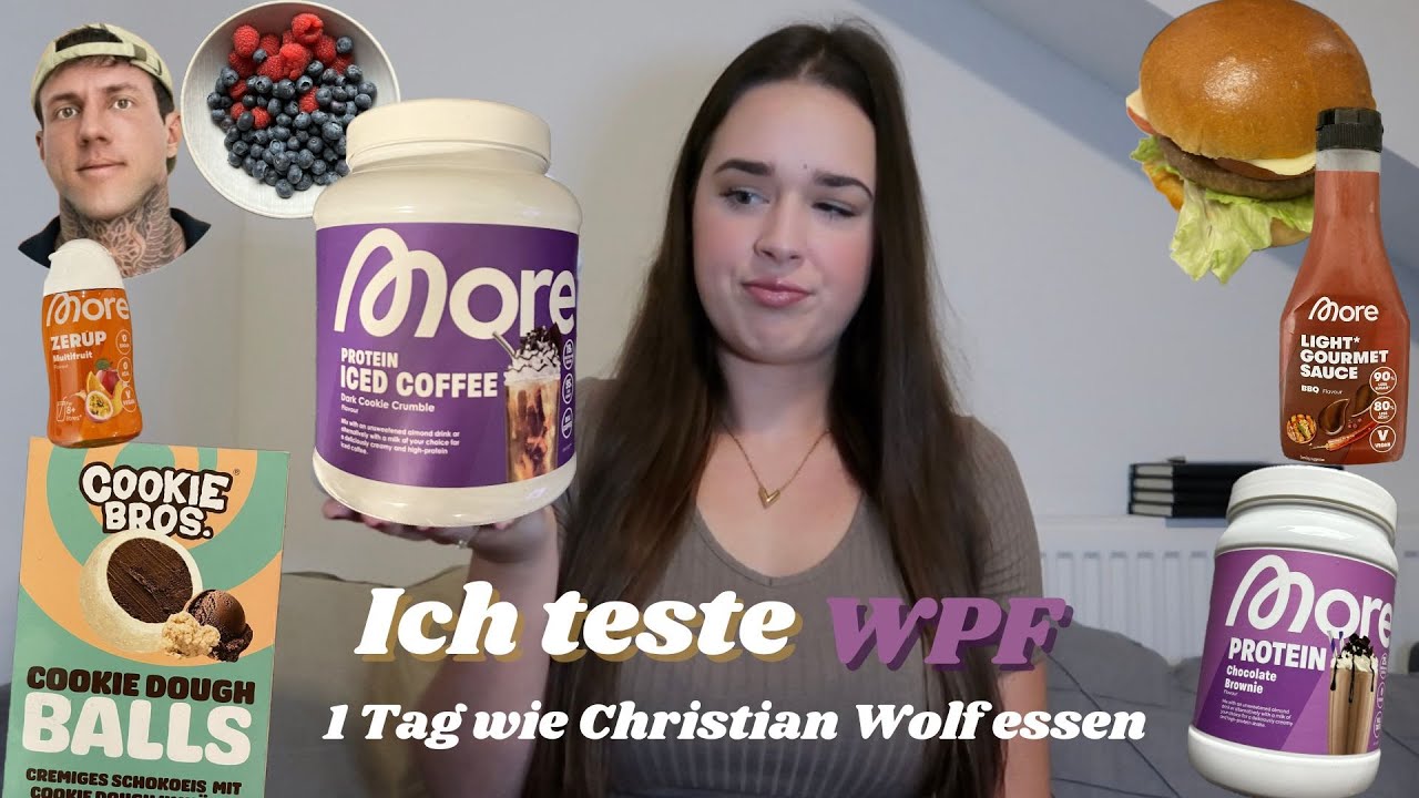 WPF im Test | 1 Tag wie Christian Wolf essen | More Nutrition Test😳 ...
