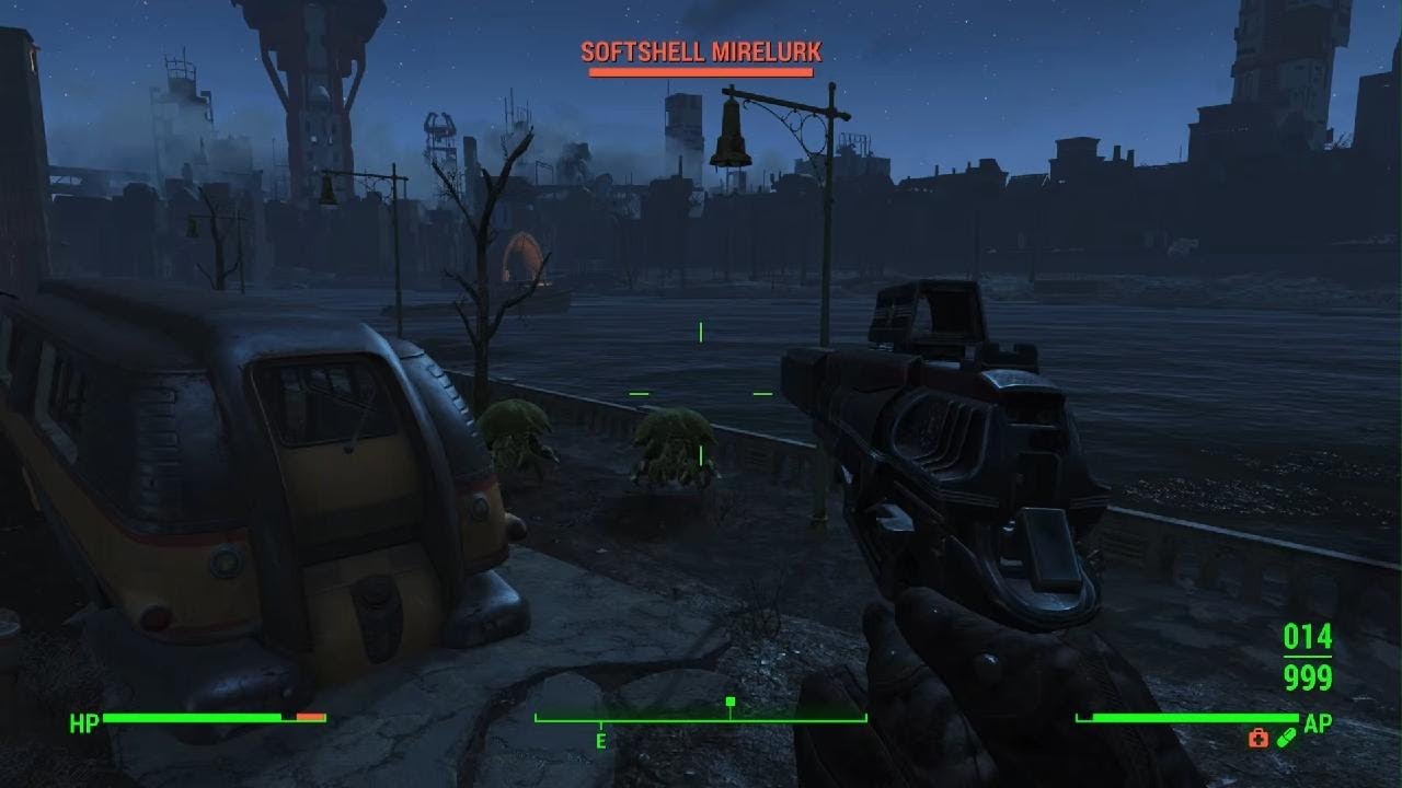 Fallout 4 legendary mirelurk launched into the sea - YouTube