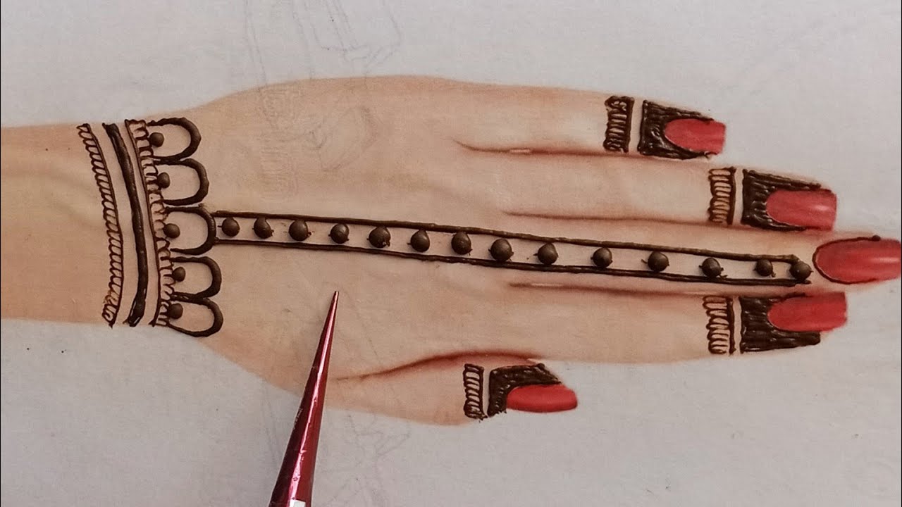 Latest Beautiful Mehndi design for back hand/Simple Mehndi ka design ...