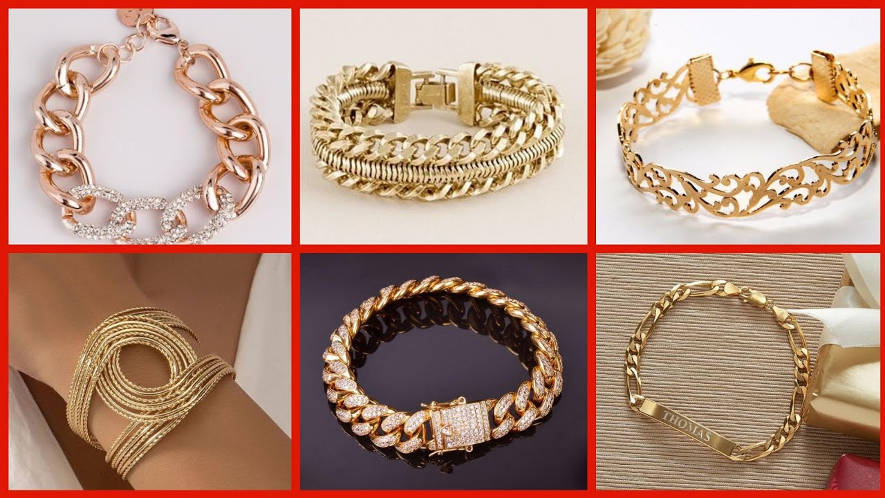 Most stylish and classy gold bracelets collection - YouTube
